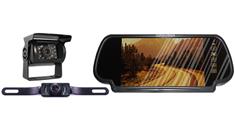 5th Wheel Rear View System with 2 Backup Cameras and Clip On Mirror