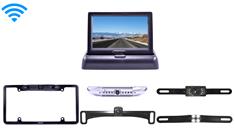 Wireless License Plate Backup Camera with a Rear View Pop Up Monitor
