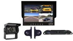 Trailer Rear View System with 4 Backup Cameras and Monitor