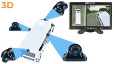 360° Long Van Camera System in 3D for Surround View with DVR (4 Cameras)
