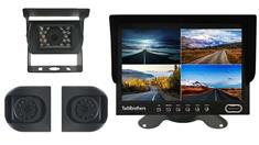 Rear-View System for RVs with 3 Cameras and Backup Monitor
