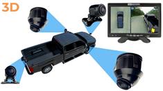 360° 3D Pickup Truck Camera System with DVR and AI Object Detection