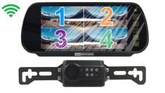 Digital Wireless License Plate Backup Camera with Clip On Mirror