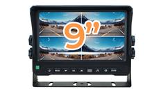 9-Inch Split Screen Monitor for up to 4 Backup Cameras